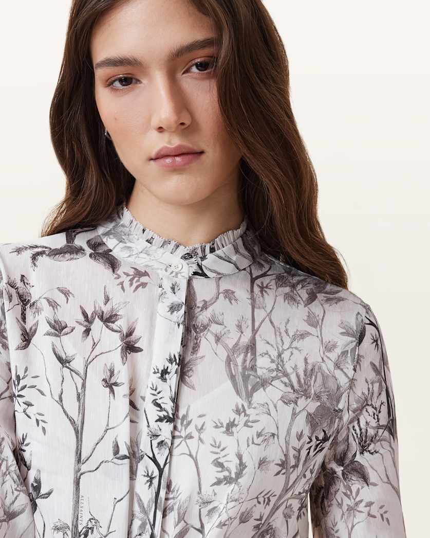 Skylar Long Sleeve Maxi Dress RISE ECRU WHITE | ALLSAINTS US